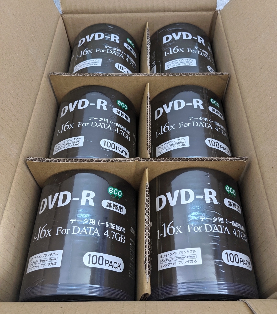 Yahoo!オークション - 磁気研究所 DVD-R 600枚（100枚パック×6） 4.7...