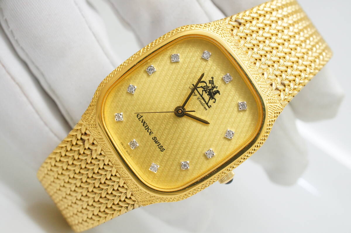 Yahoo!オークション - L35 作動良好 ELVENCE エルヴェンス 天然ダイヤ...