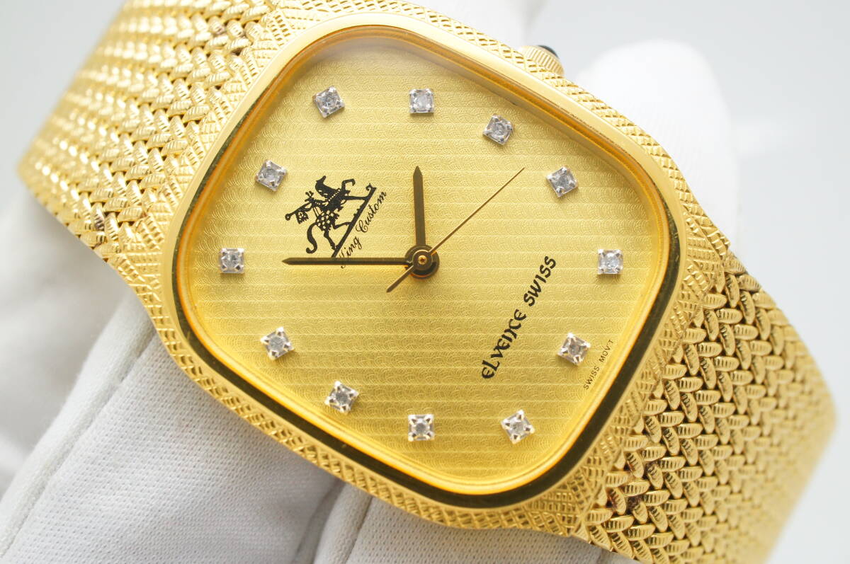 Yahoo!オークション - L35 作動良好 ELVENCE エルヴェンス 天然ダイヤ...