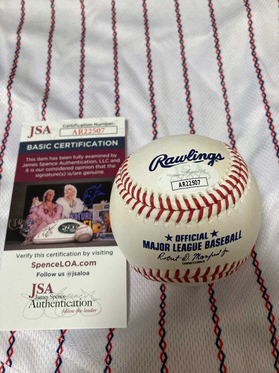 Yahoo!オークション - JSA証明付 メッツ 千賀滉大 MLB 試合球 公式球 ...