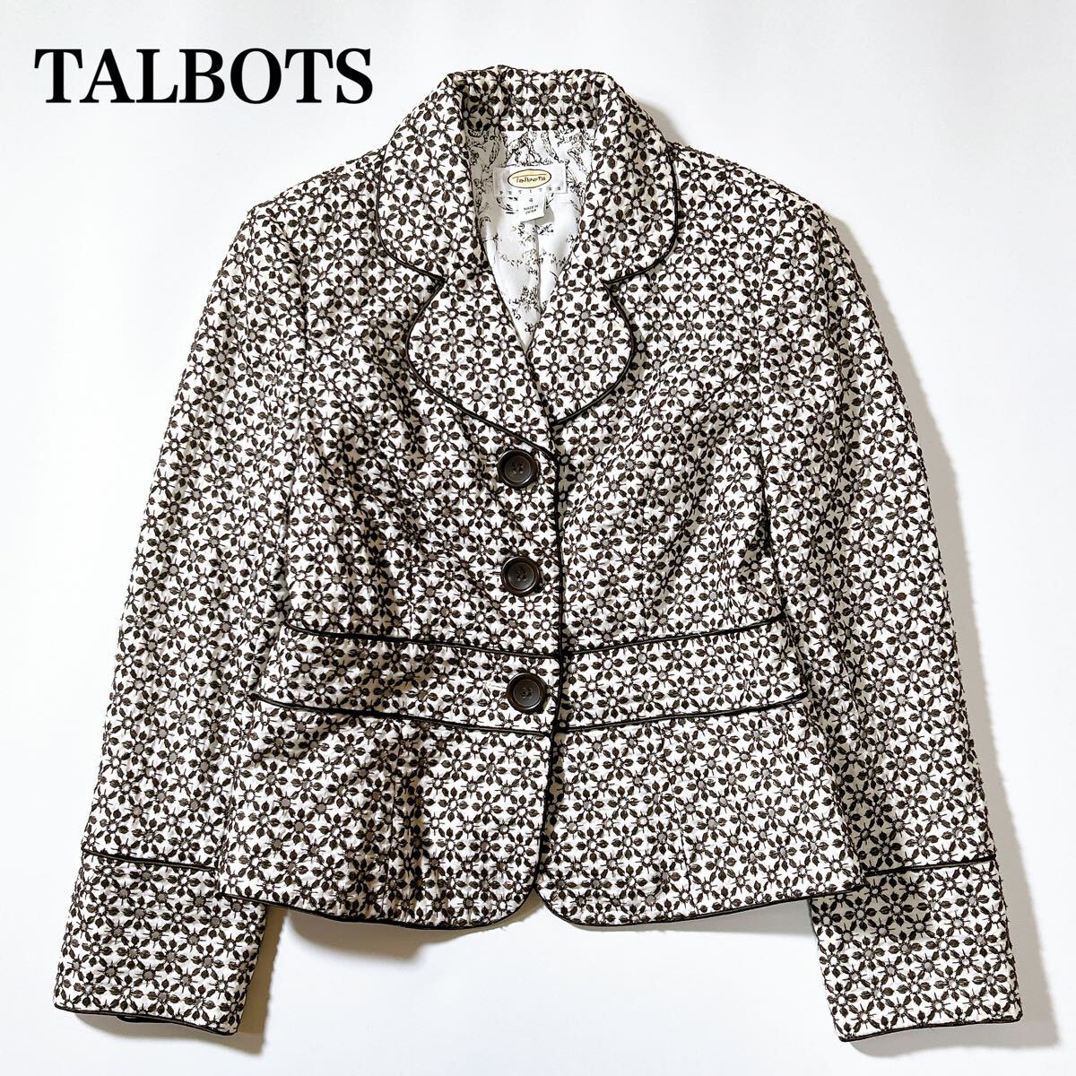 Yahoo!オークション - TALBOTS タルボット 刺繍 ジャケット 4 レディー...
