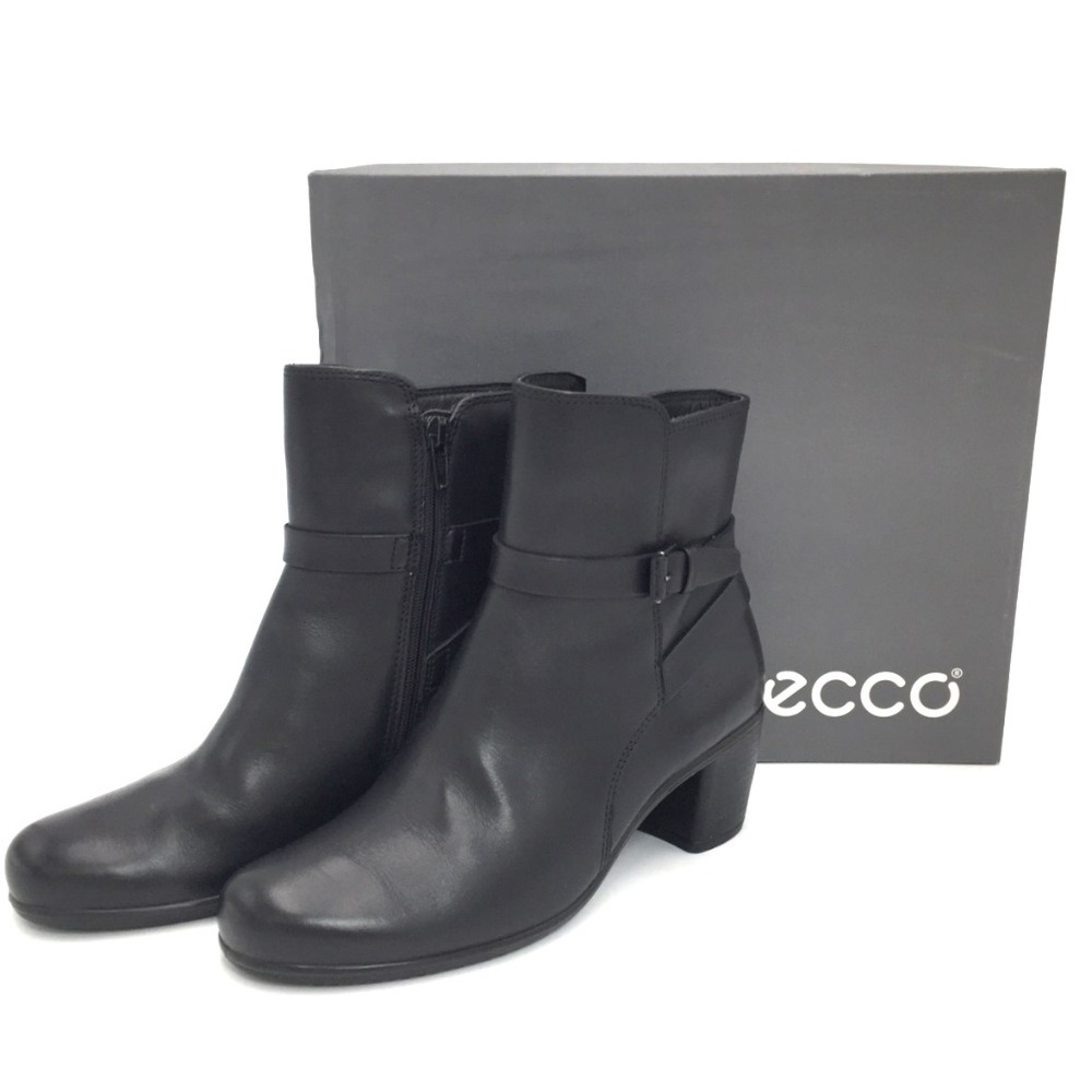 Yahoo!オークション - ECCO エコー ブーツ ecco ショートブーツ ブラッ...