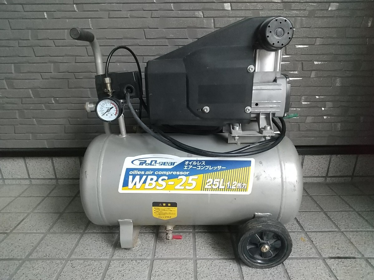 Yahoo!オークション - 100V オイルレスエアーコンプレッサー 1.2馬力 2...