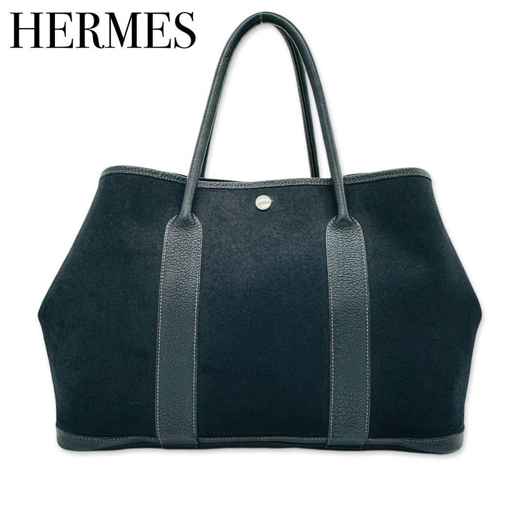 HERMES エルメス ガーデンパーティPM シルバー金具 ハンドバッグ HERMES エルメス ガーデンパーティPM シルバー金具 ハンドバッグ