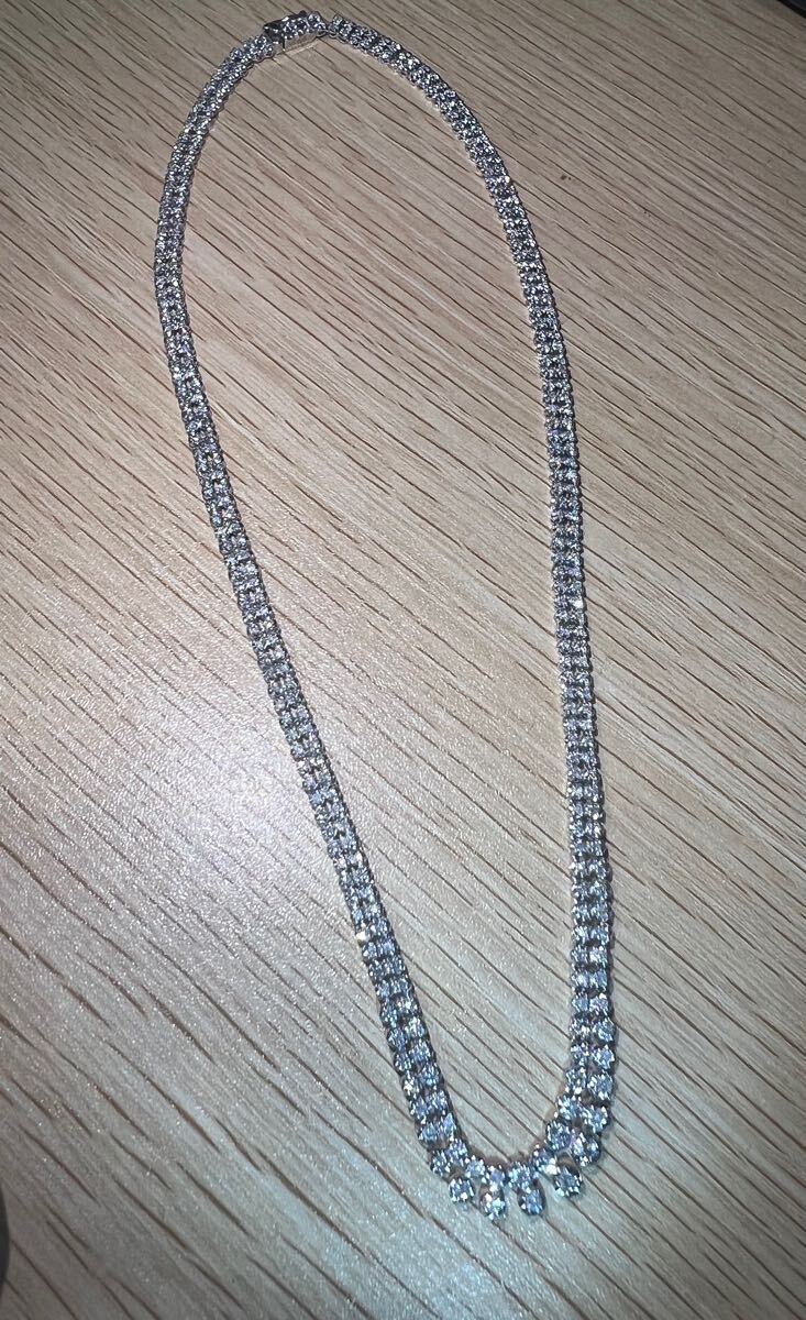 Yahoo!オークション - K18WG ダイヤモンド3.00ct ネックレス