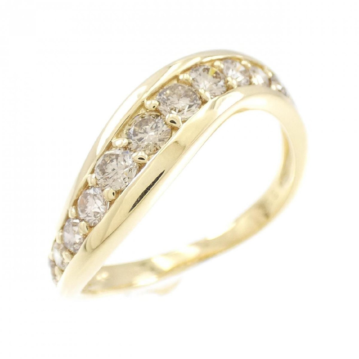 Yahoo!オークション - K18YG ダイヤモンド リング 0.55CT