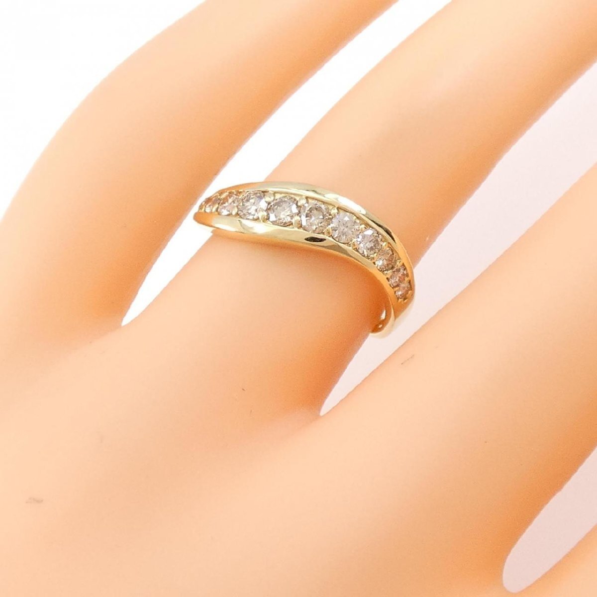 Yahoo!オークション - K18YG ダイヤモンド リング 0.55CT