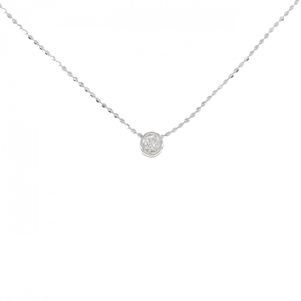 Yahoo!オークション - K18WG ダイヤモンド ネックレス 0.09CT