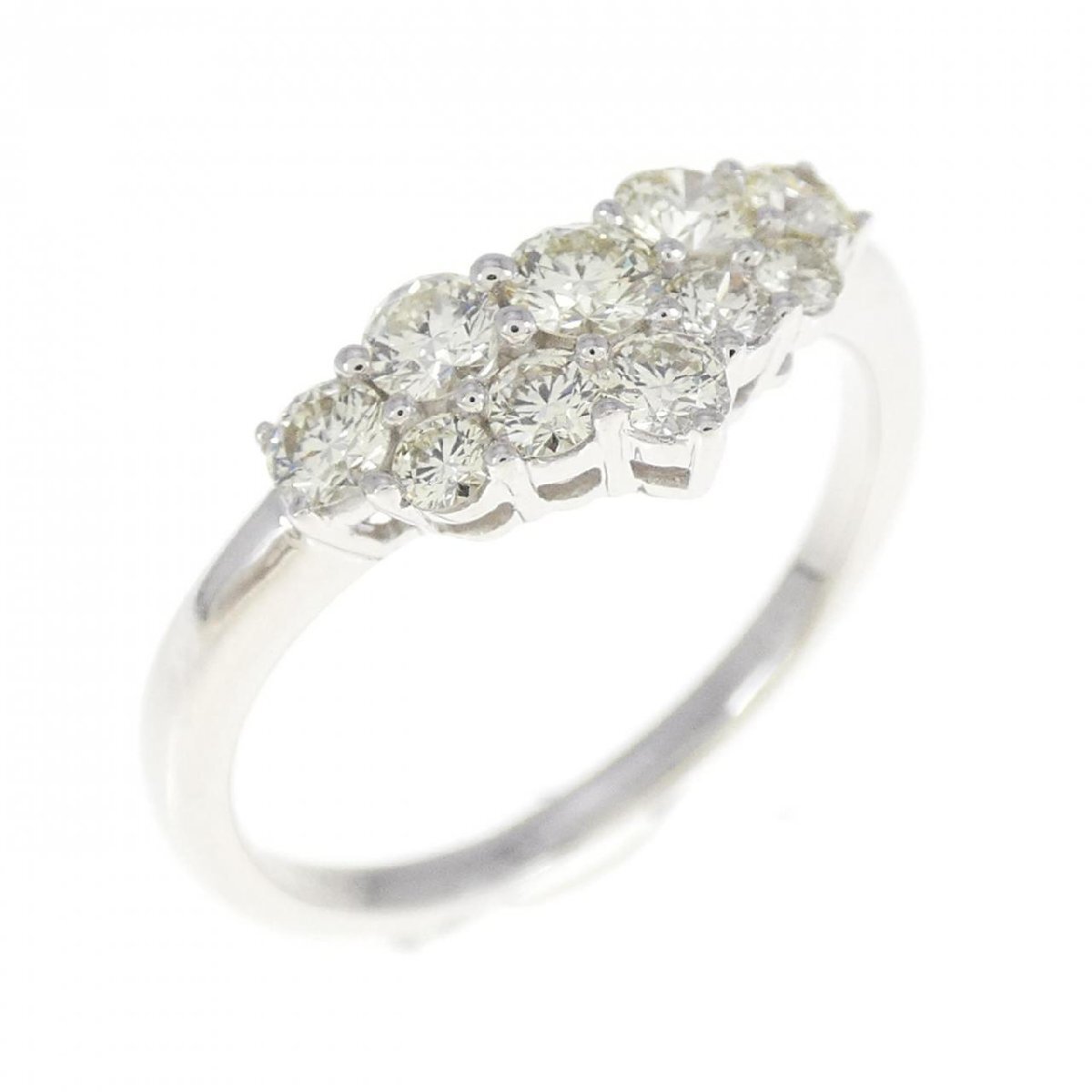 Yahoo!オークション - K18WG ダイヤモンド リング 0.45CT