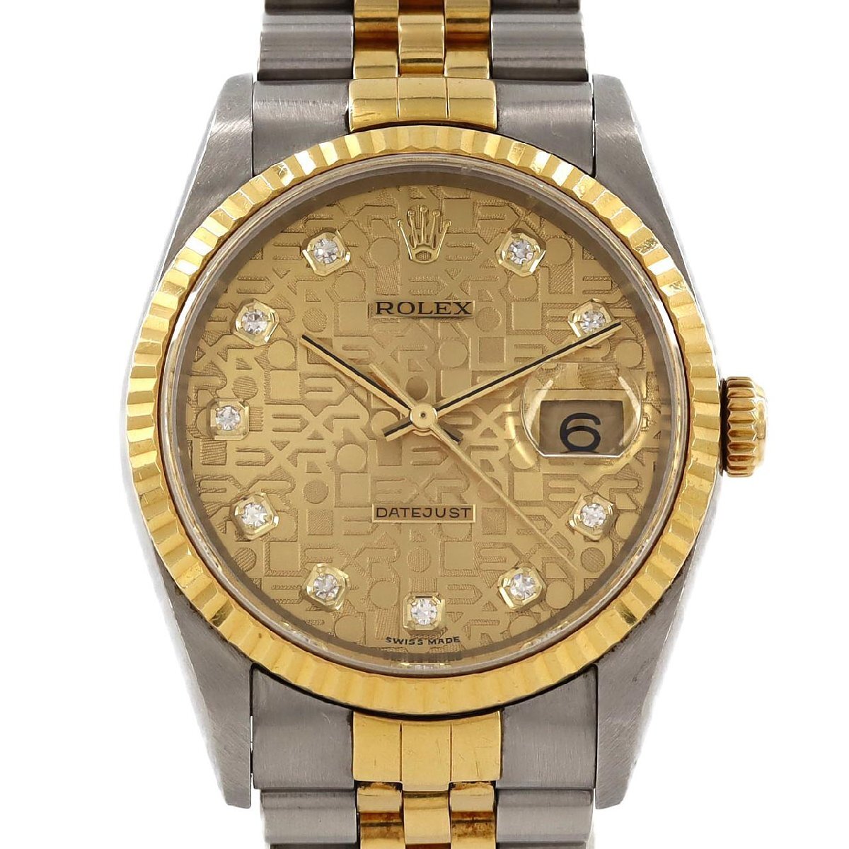 Yahoo!オークション - ロレックス デイトジャスト 16233G SSxYG 自動巻...