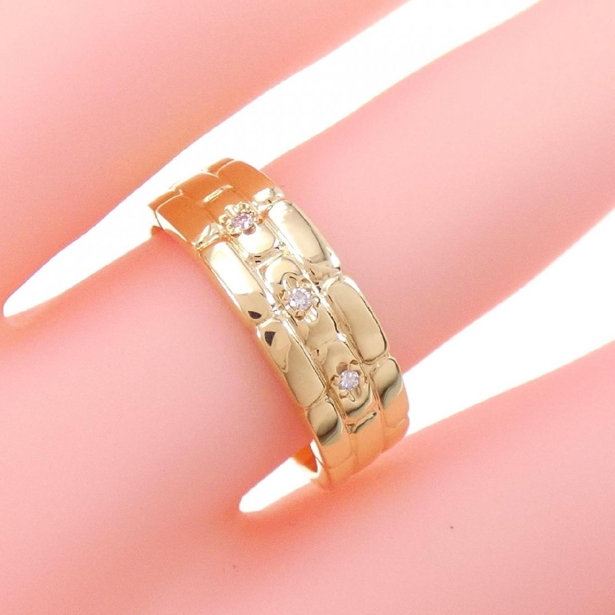 Yahoo!オークション - K18YG ダイヤモンド リング 0.02CT