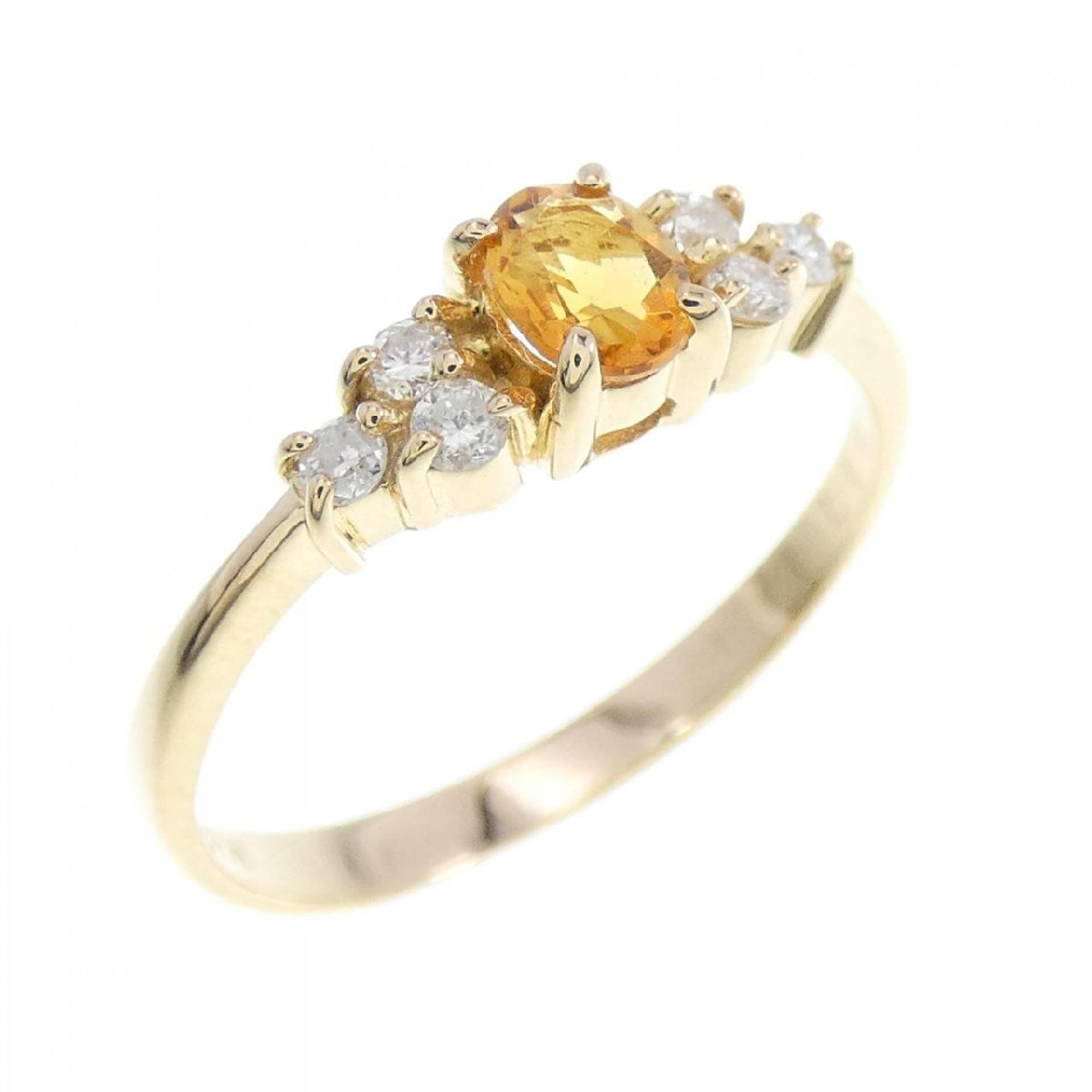 Yahoo!オークション - K18YG シトリン リング 0.17CT