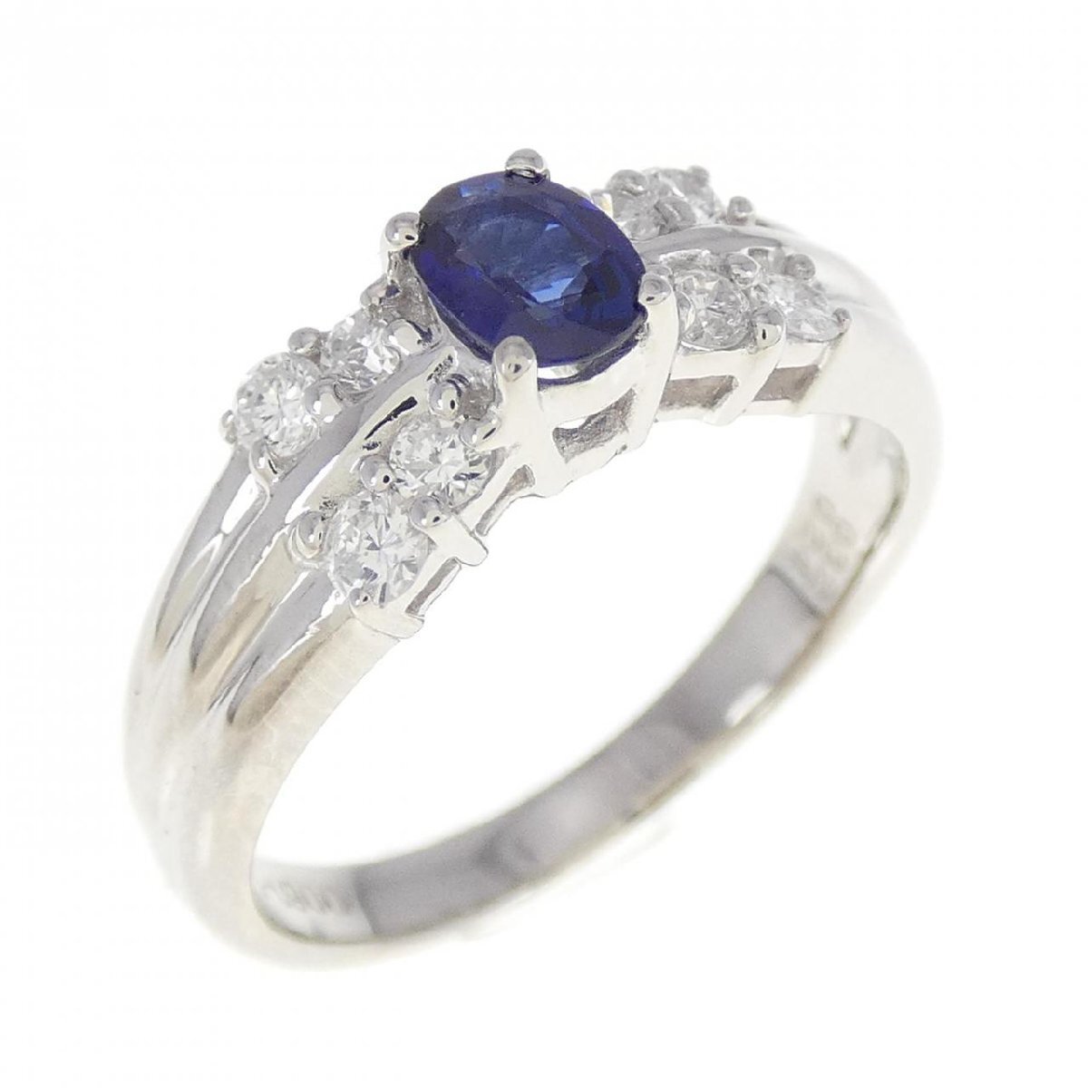 Yahoo!オークション - PT サファイヤ リング 0.32CT