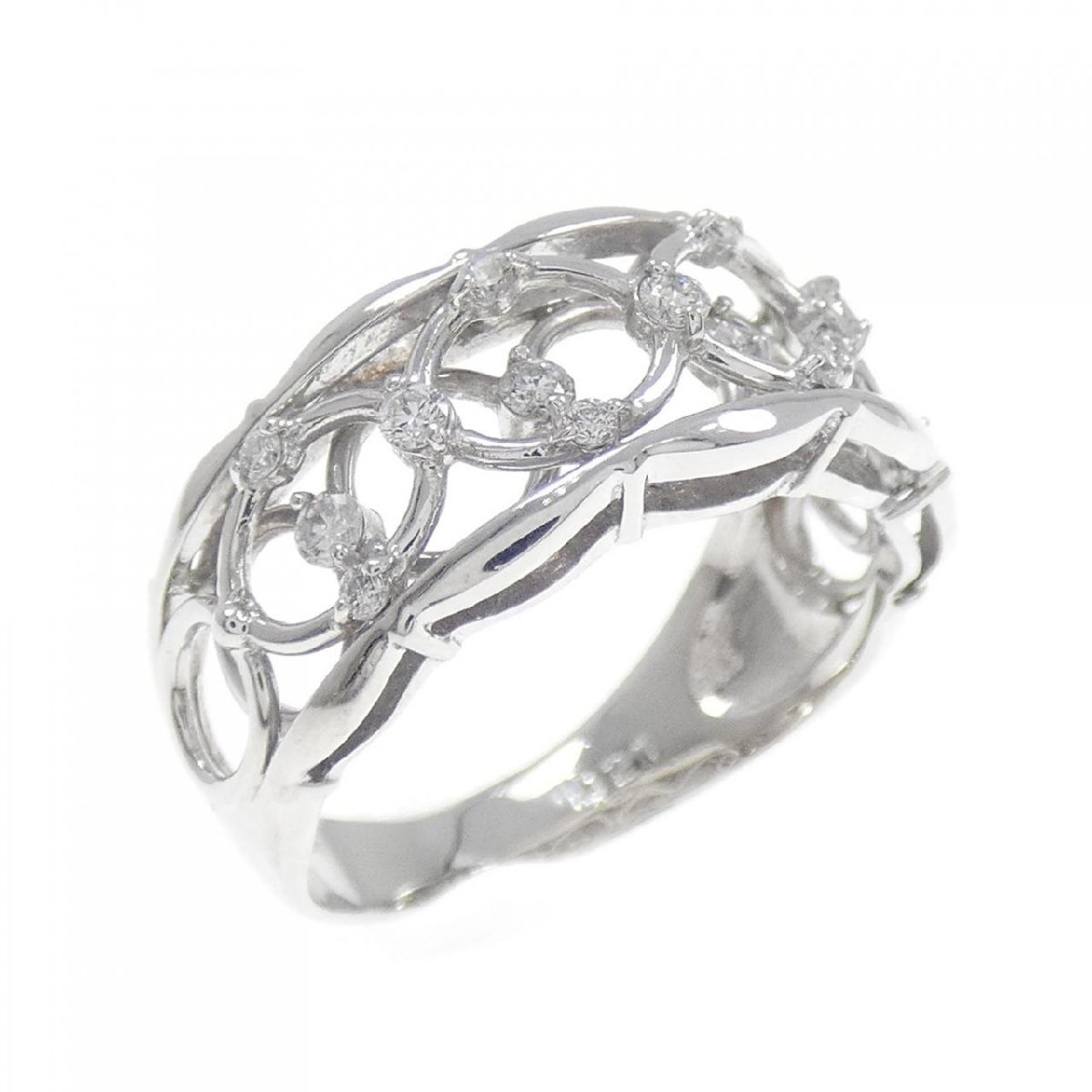 Yahoo!オークション - K18WG ダイヤモンド リング 0.21CT