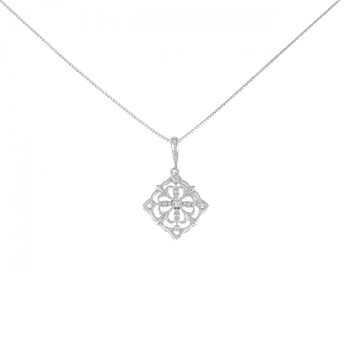 Yahoo!オークション - PT999/PT ダイヤモンド ネックレス 0.01CT