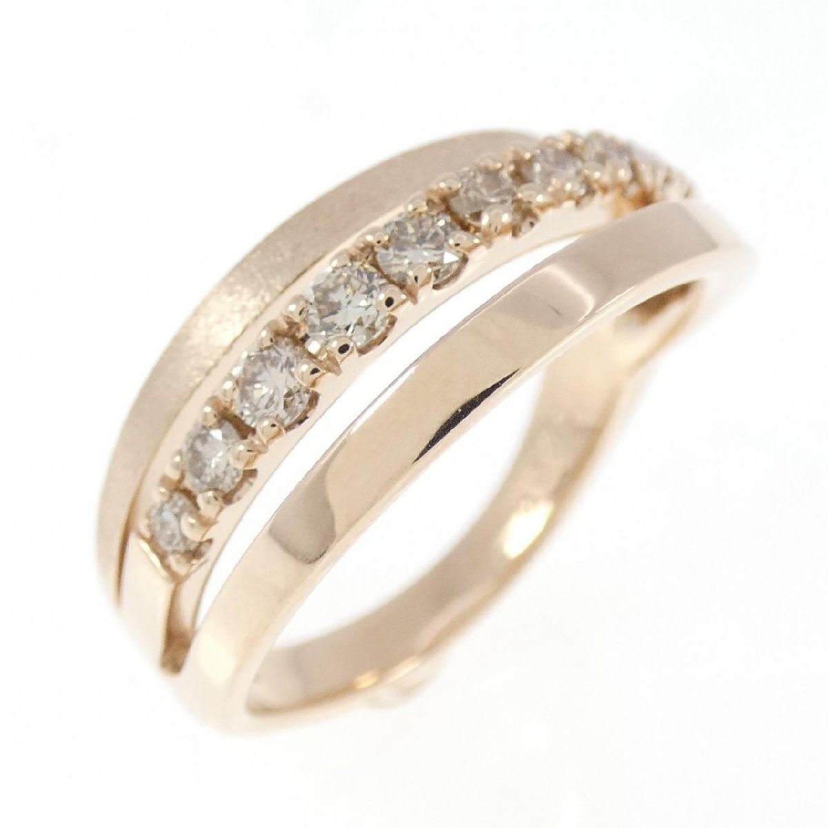 Yahoo!オークション - K18PG ダイヤモンド リング 0.40CT