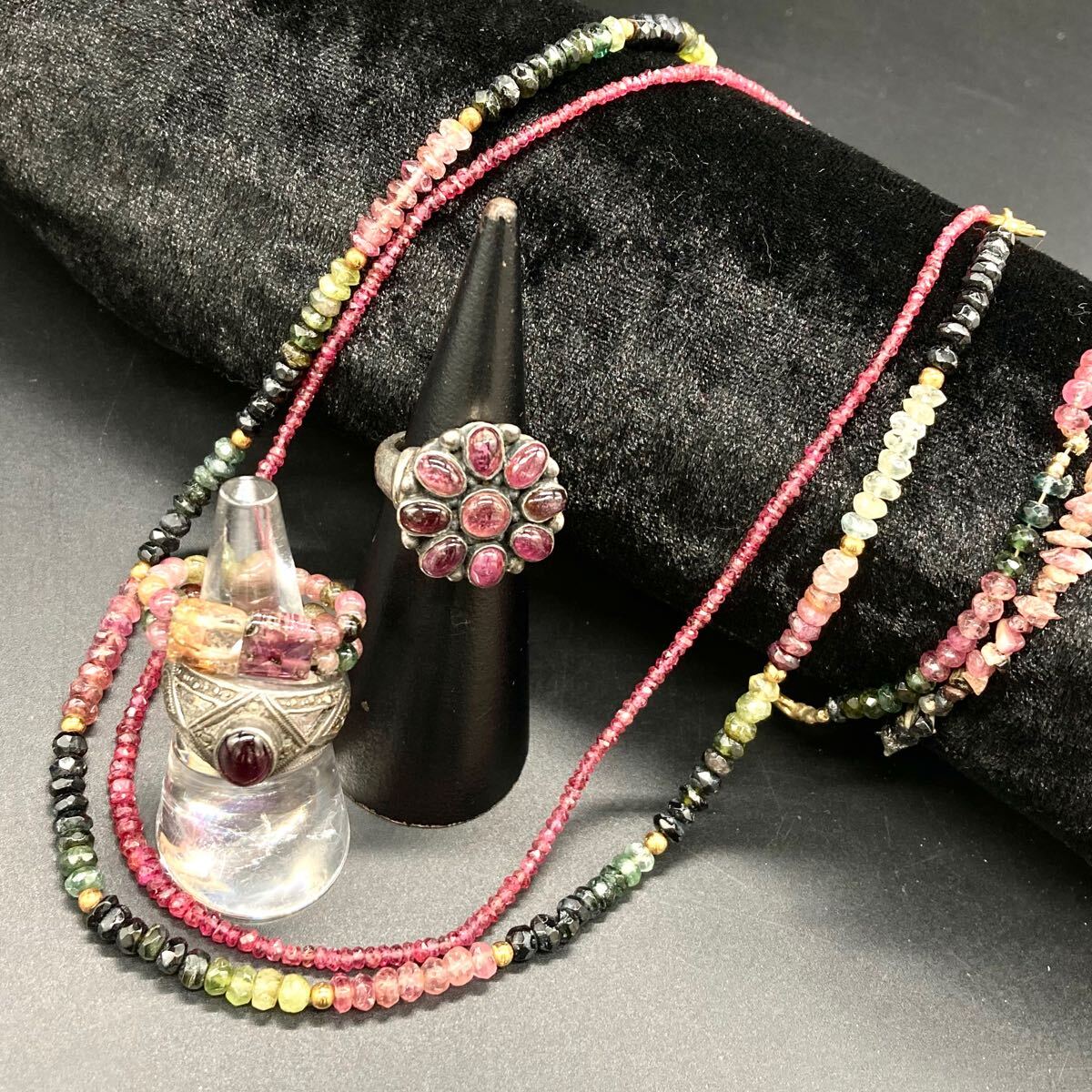 Yahoo!オークション - 1円〜スタート K18入り [トルマリンアクセサリ...