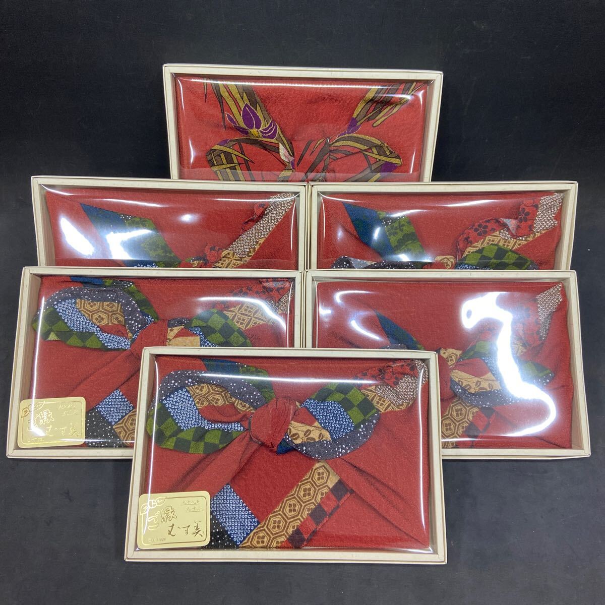 Yahoo!オークション - G1349 【未使用品 風呂敷6点まとめて 】小紋 二...