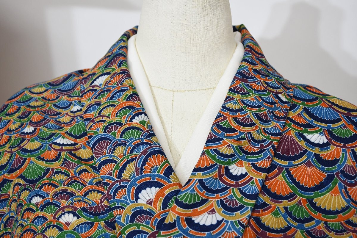 小紋 着物 袷 菊青海波 化繊 身丈171cm 裄丈69cm kb-6464 桜庭呉服店(仕立て上がり)｜売買されたオークション情報、yahooの商品情報をアーカイブ公開 - オークファン ...