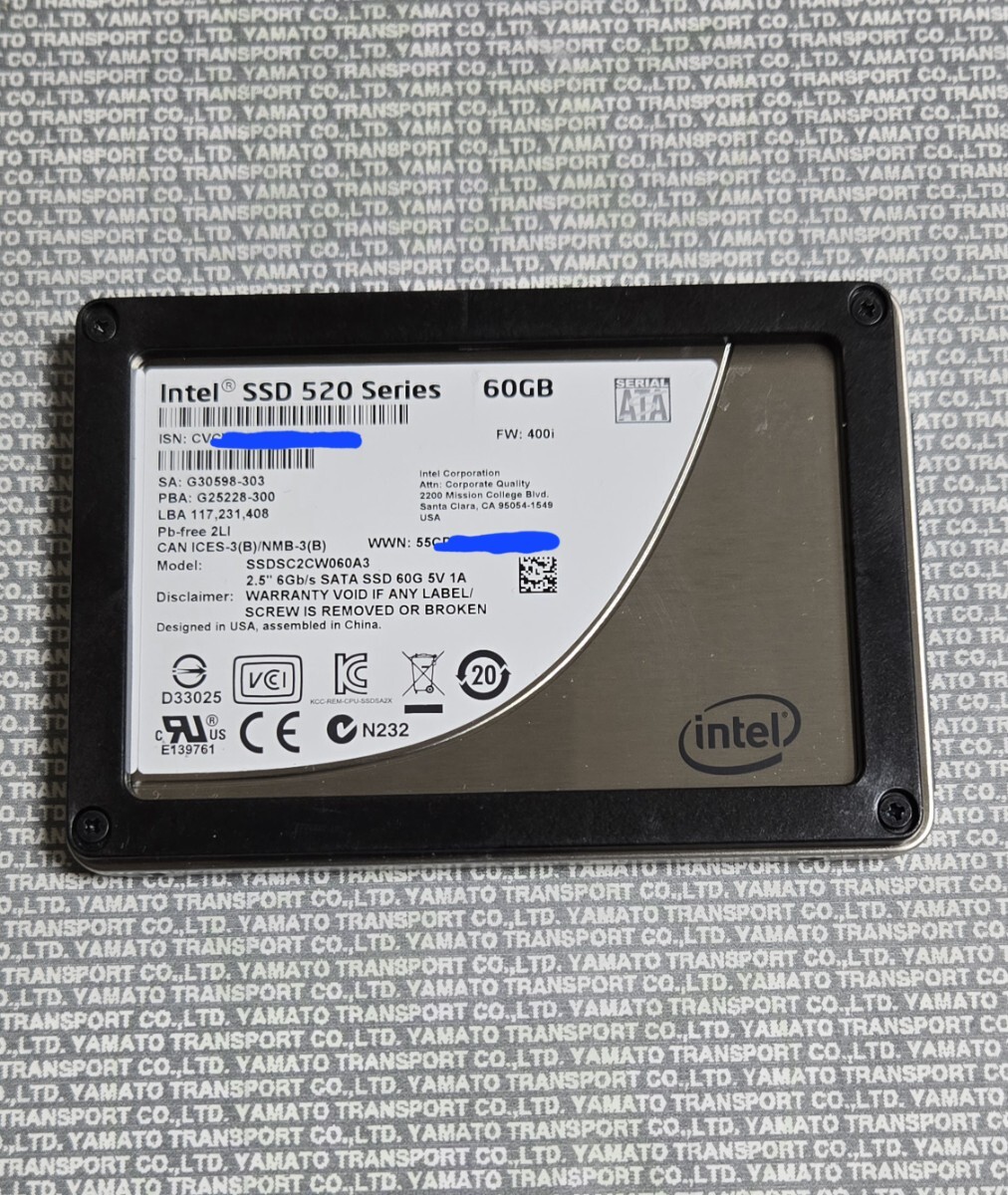 Yahoo!オークション - intel SSD 520 Series SSDSC2CW060A3 60GB SATA ...