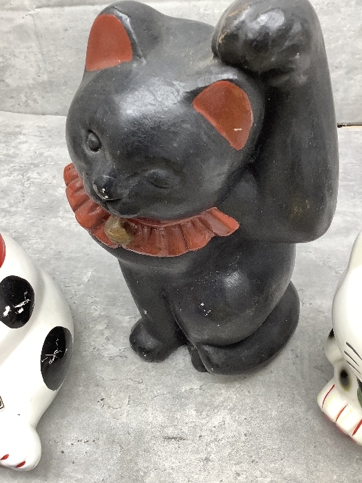 Yahoo!オークション - Z1a 招き猫まとめて 貯金箱 置物 開運 縁起物 右...