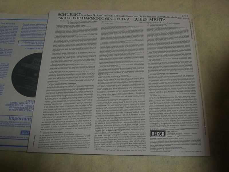 Yahoo!オークション - メータ/シューベルトSym4 8～（英）デッカ黒銀ス...