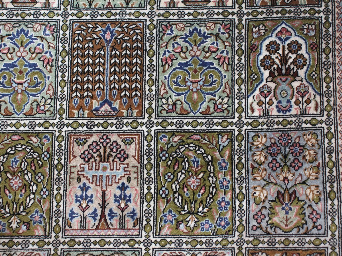 Yahoo!オークション - kn56 手織りペルシャ絨毯 イラン・クム産 60cm×8...