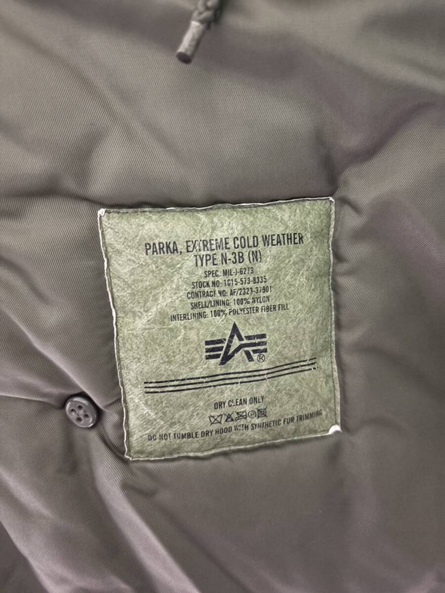 Yahoo!オークション - ALPHA INDUSTRIES N-3B XL オリーブグリーン ア...