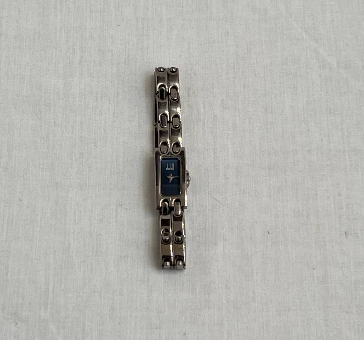 Yahoo!オークション - a449 dunhill ダンヒル 腕時計 青色文字盤 シル...