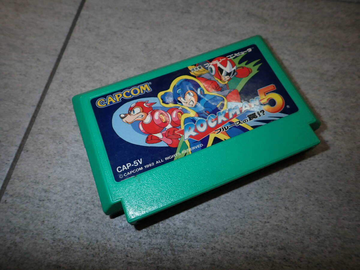 Yahoo!オークション - 8本まで同梱可 ファミコン FC ロックマン5 動作...