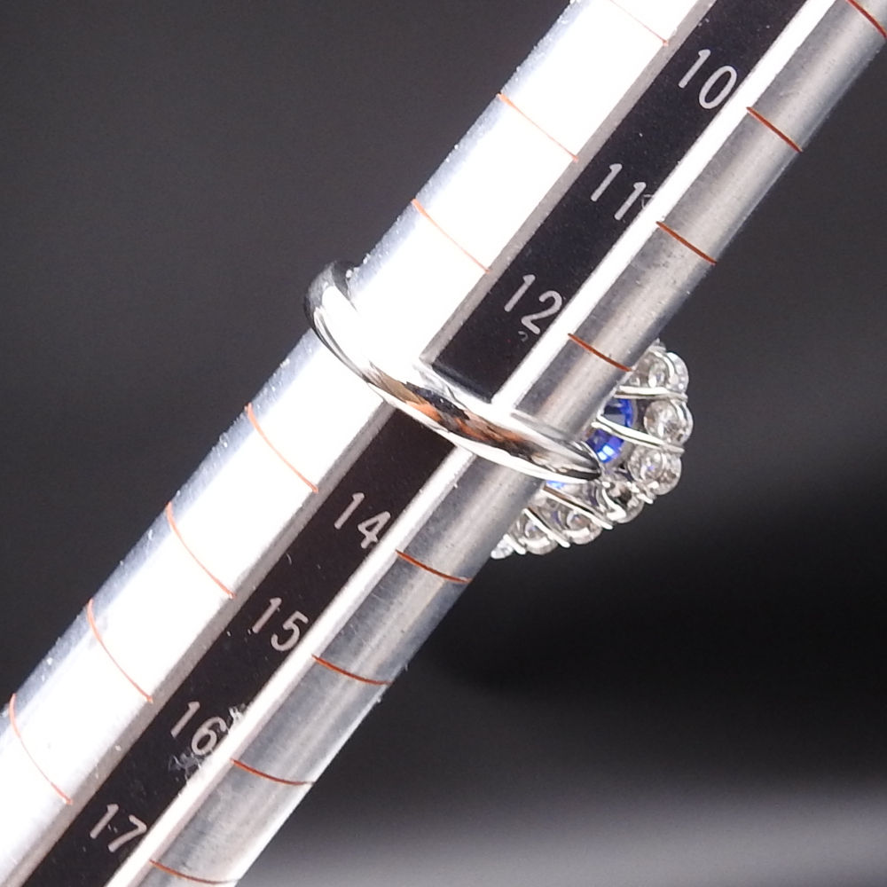 Yahoo!オークション - PT950 プラチナ サファイア10.68ct ダイヤモンド...