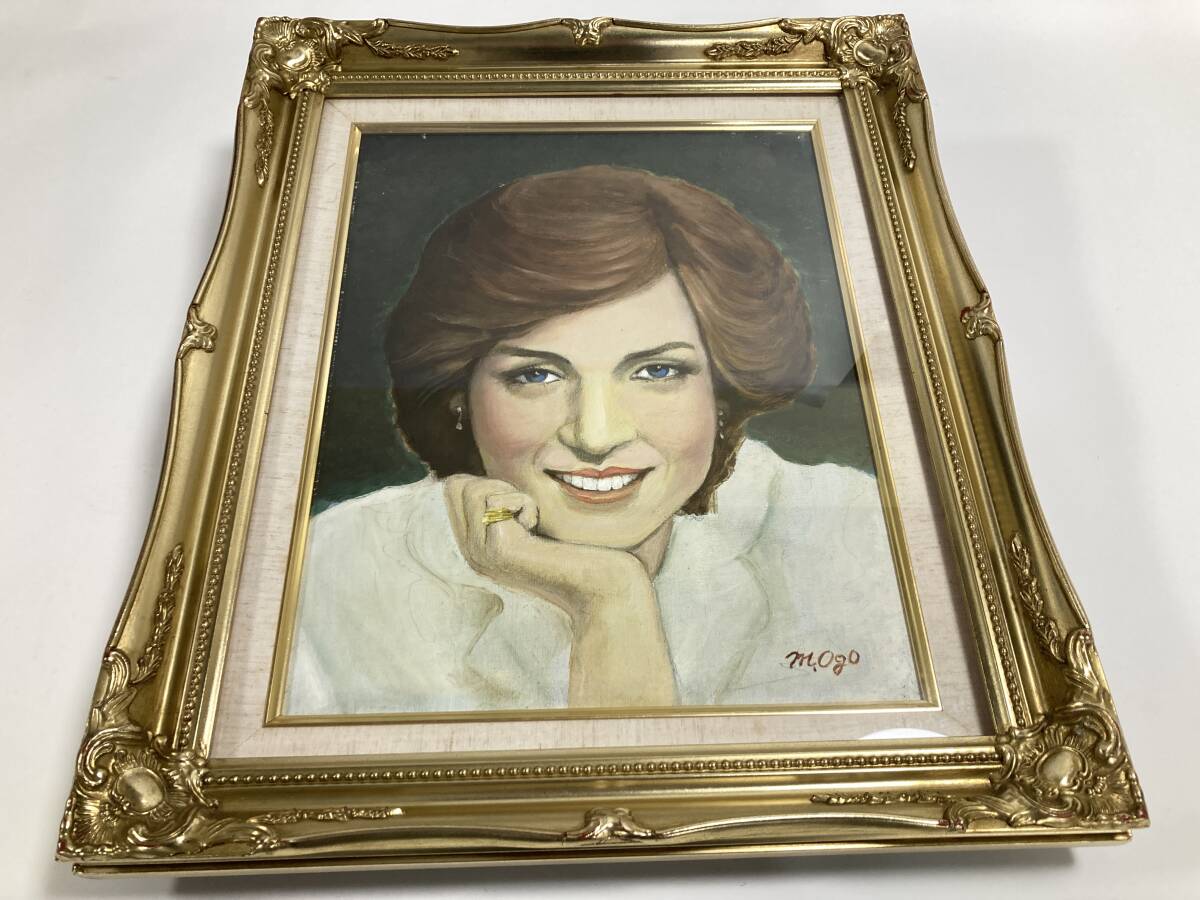 Yahoo!オークション - 【60211C】絵画 女性 額縁入り 54㎝×45㎝ 3 330...