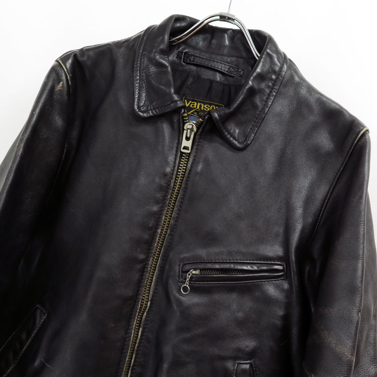 Yahoo!オークション - 80s VANSON ENFIELD LEATHER JACKET ENF 36 TALO...