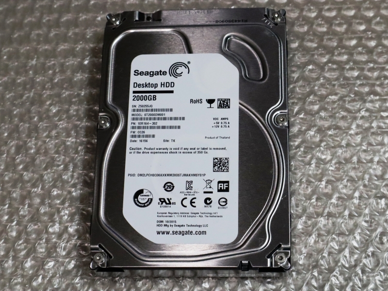 Yahoo!オークション - 2TB ハードディスク Seagate Barracuda ST2000D...