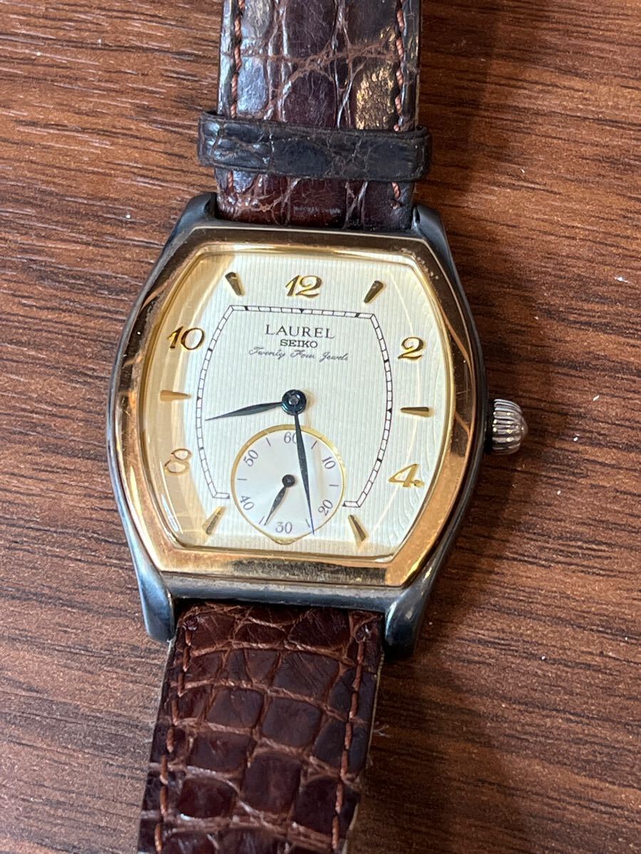 Yahoo!オークション - A1258/ローレル LAUREL 手巻き 稼働品 腕時計 18...