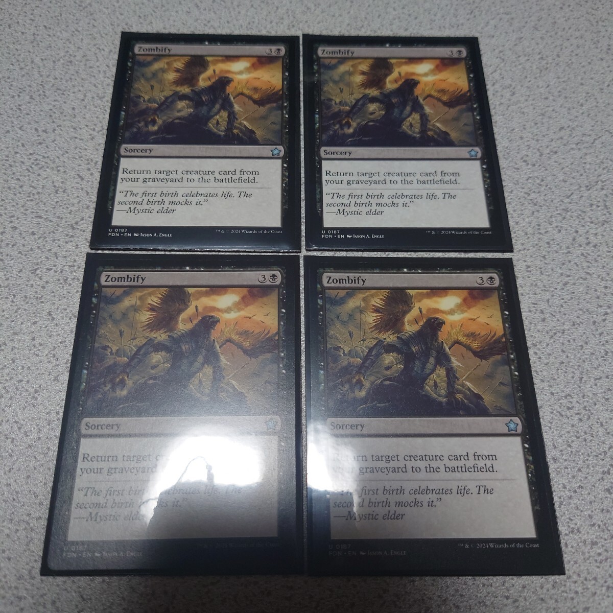Yahoo!オークション - MTG FDN ゾンビ化 英語 四枚セット ファウンデー...