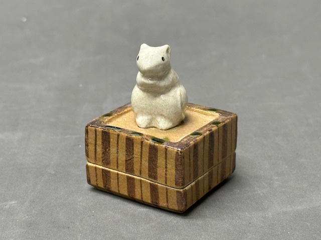 Yahoo!オークション - 〔2181〕 茶道具 松本江陽 香合 升に子