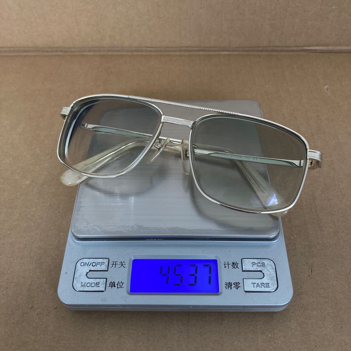 Yahoo!オークション - K14WG メガネ 度入り 総重量45.37g ゴールド 眼...