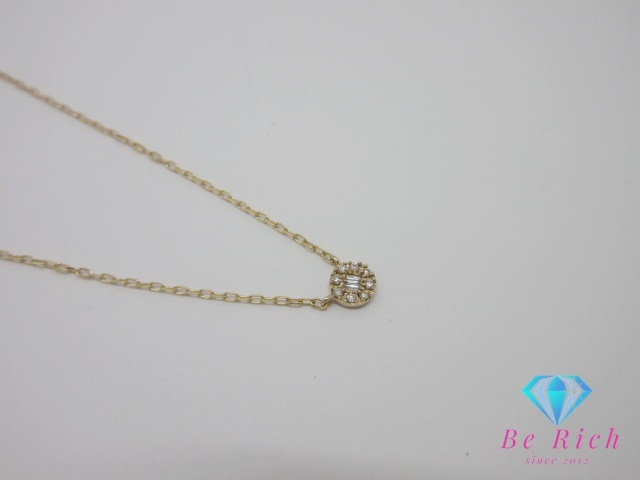 Yahoo!オークション - K18 YG ダイヤモンド 0.06ct 付 デザイン ネック...