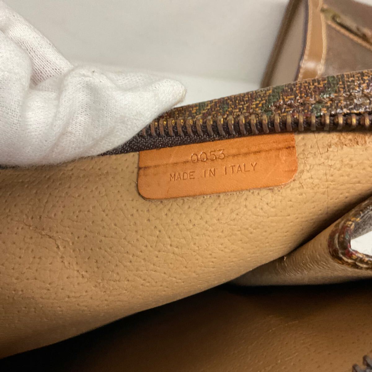 Yahoo!オークション - SD013-100 ETRO／エトロ レザー ペイズリー柄 ハ...