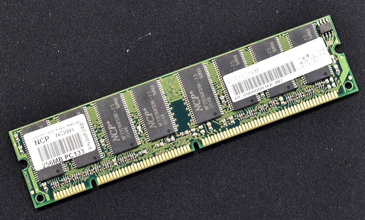 256M PC133 SDRAM CL3 168pin non-ECC Unbuffered DIMM 2Rx8 両面実装 汎用デスクトップ向けメモリー NCP 管:SA6137(256MB ...