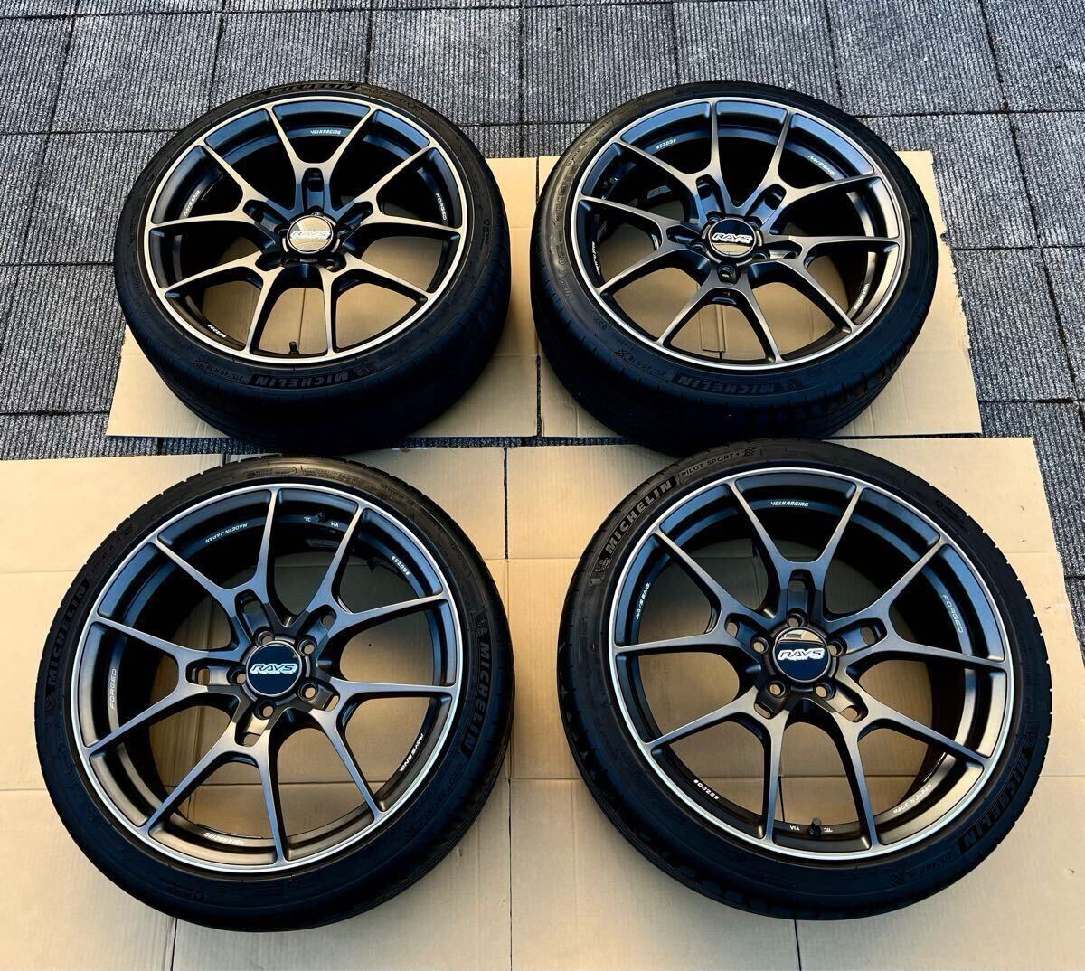 Yahoo!オークション - RAYS G025 18x8.0J +45 5H PCD100 マットガンブ...