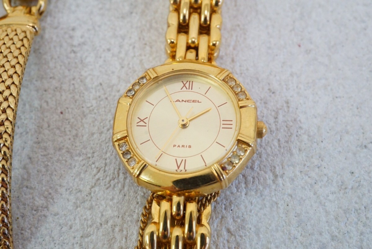 Yahoo!オークション - F796 ゴールドカラー 腕時計 バングル 7点セット...