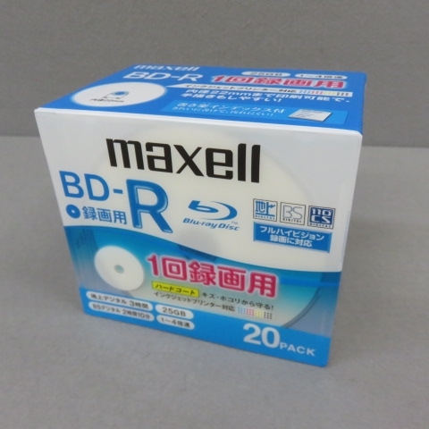 Yahoo!オークション - D861 maxell マクセル BD-R 1回録画用 25GB 20枚...