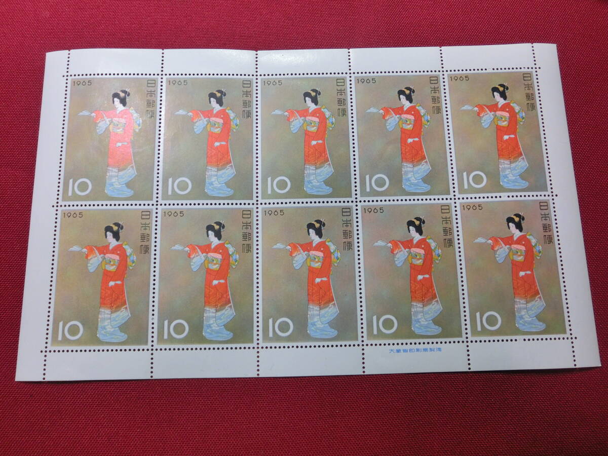 Yahoo!オークション - 切手趣味週間 序の舞 10面シート 未使用 B23