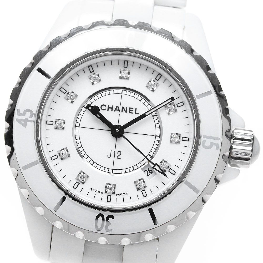 Yahoo!オークション - シャネル CHANEL H1628 J12 33MM 白セラミック 1...