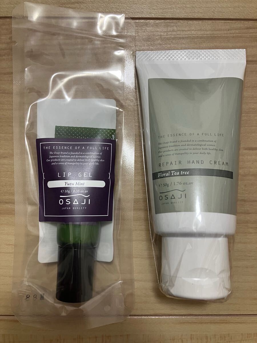 Yahoo!オークション - 新品 OSAJI ハンドクリーム 50g&リップゲル 10g ...