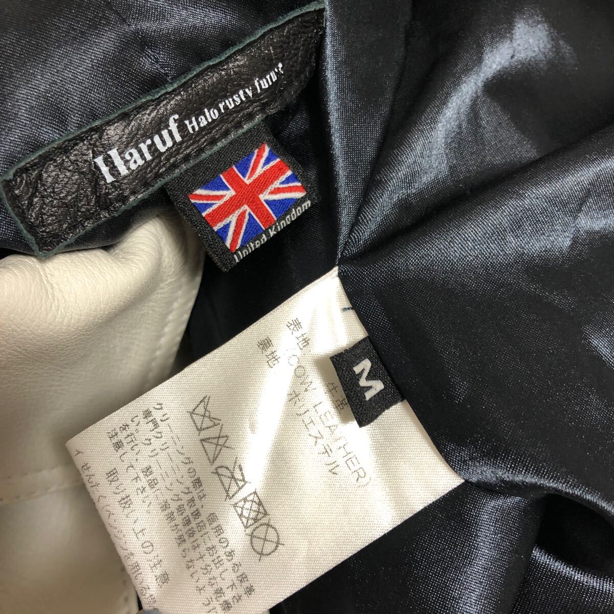 Yahoo!オークション - (k) 美品 Haruf ハルフ カウレザー 牛革 ライダ...