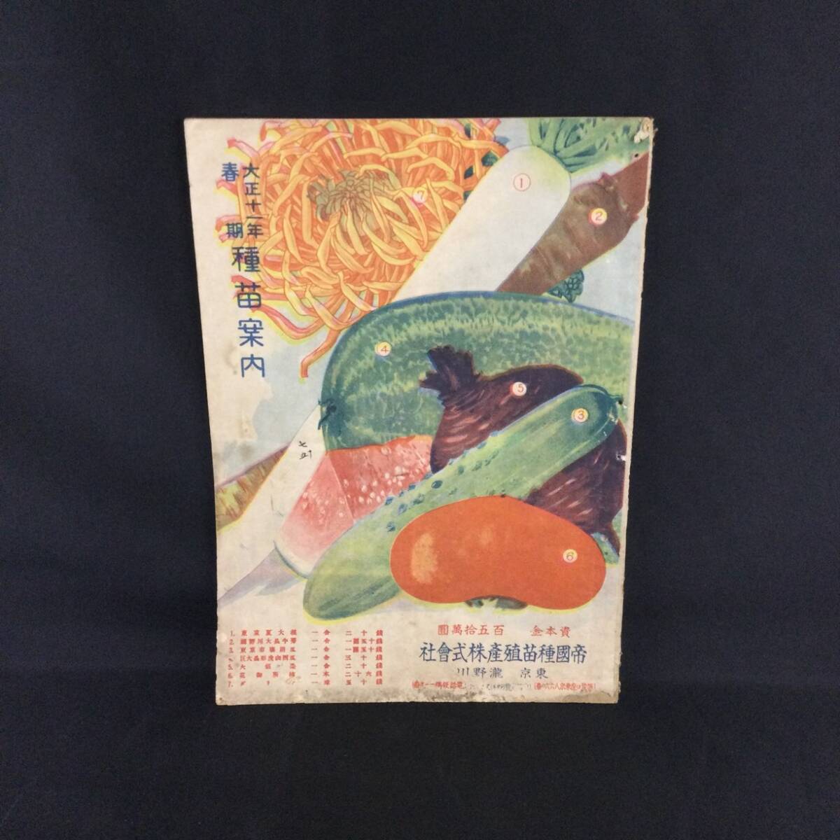 Yahoo!オークション - 戦前 冊子 『 春期 種苗案内 』大正11年 帝国種...