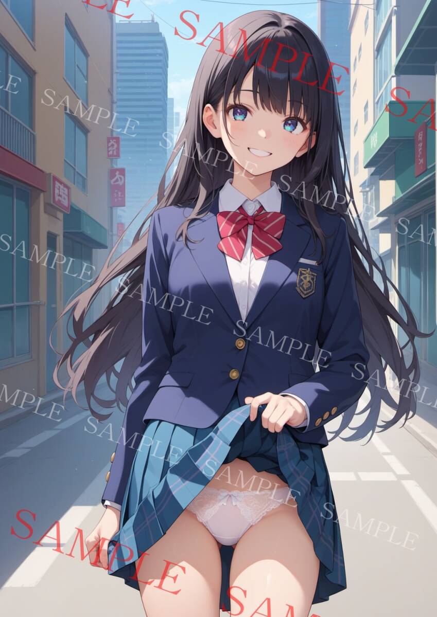 Yahoo!オークション - 制服 パンチラ 風チラ 美少女 パンツ 下着 清楚 ...